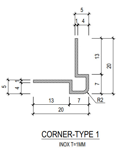 Thanh SUS bo góc (SUS 304 Corner Guard) - Nội Thất Nam Long